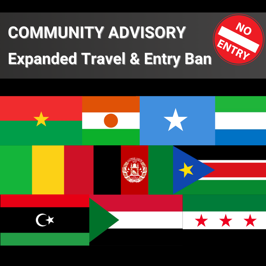 Community Advisory for expanded Travel and Entry Ban | CAIR Washington